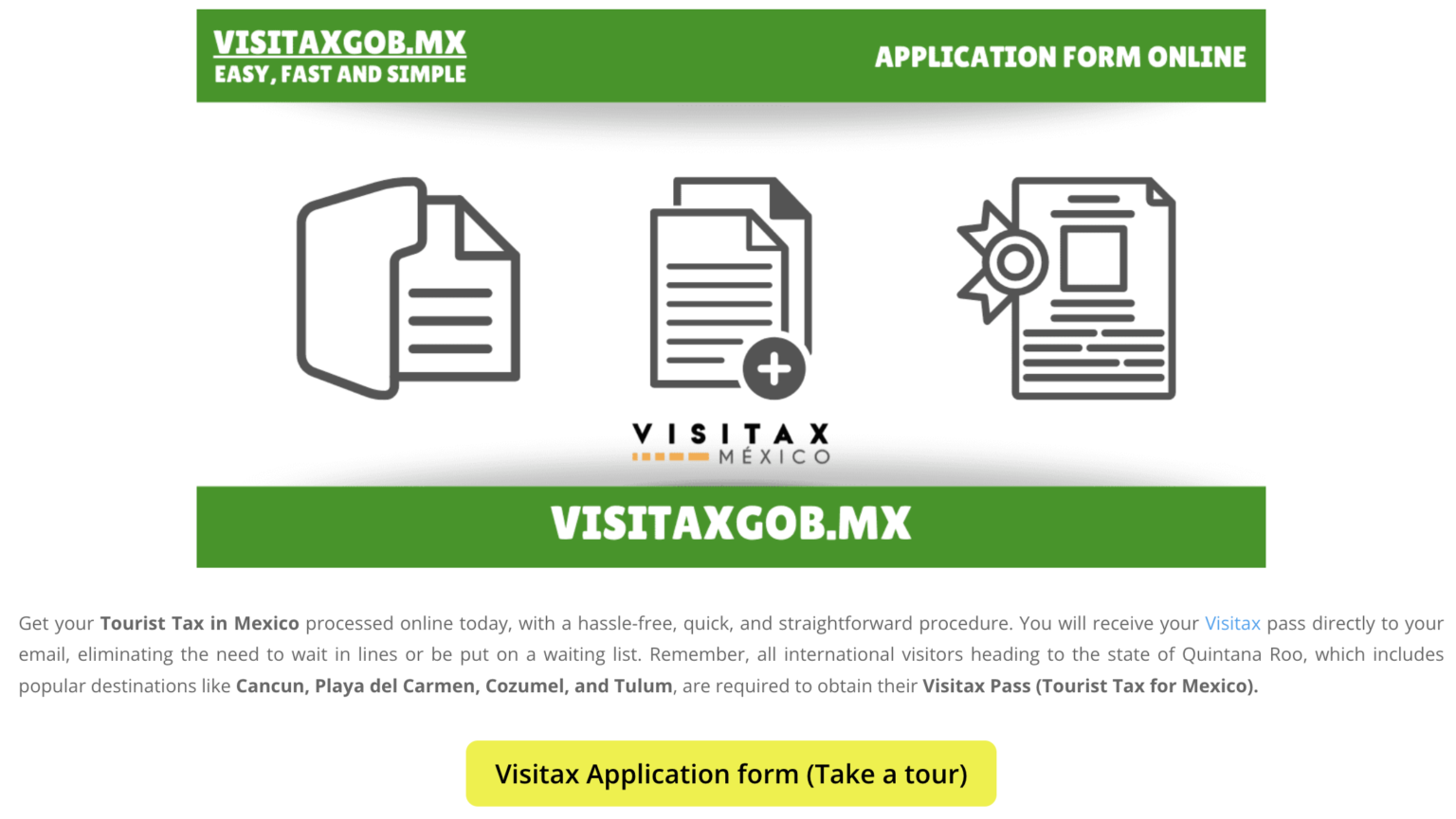 VISITAX: What is it and Who Has to Pay this New Tax? - Puerto Aventuras ...