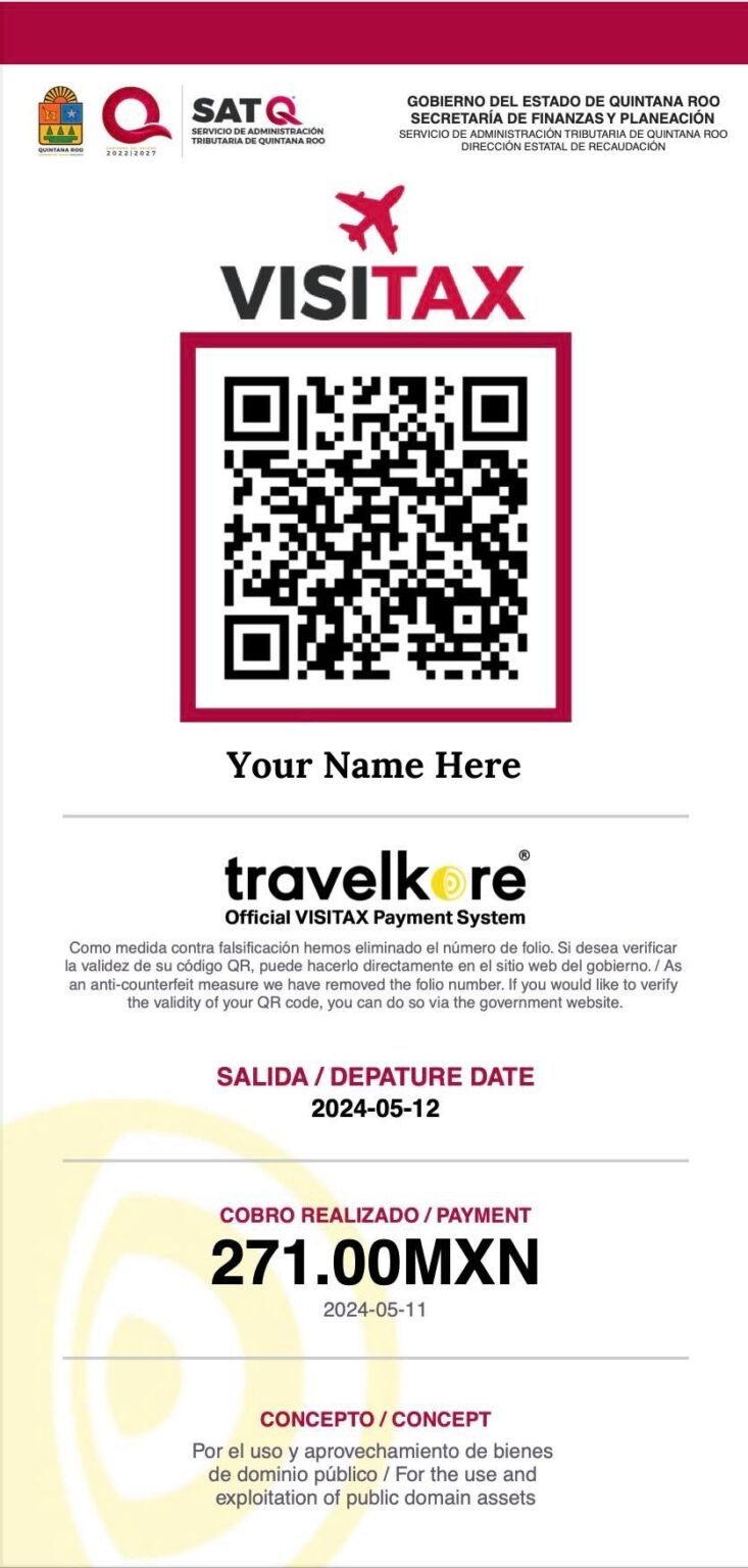 VISITAX: What is it and Who Has to Pay this New Tax? - Puerto Aventuras ...