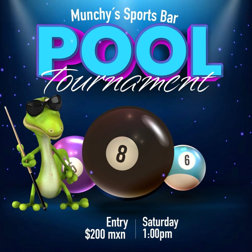 Pool Tournament at Munchy's Sports Bar - Puerto Aventuras Living
